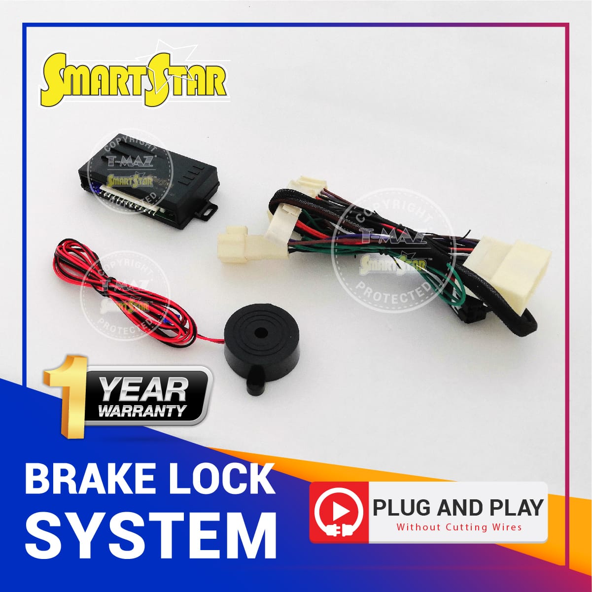 TOYOTA ALTIS 2014-2016 - 2 In 1 Brake Lock System + Buzzer - Plug ...