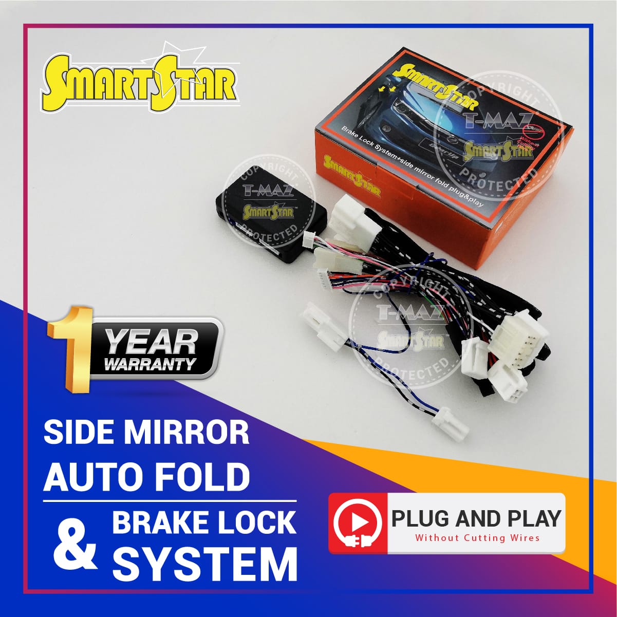 PERODUA BEZZA 2016-2021 Side Mirror Auto Fold + Brake Lock System ...