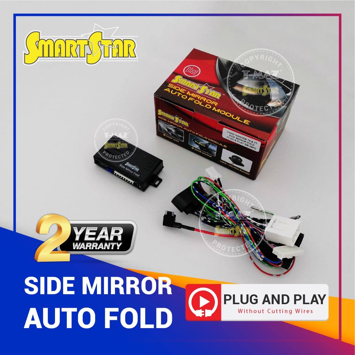 FORD RANGER T6 & T7 2018-2020 Side Mirror Auto Fold - Plug & Play ...